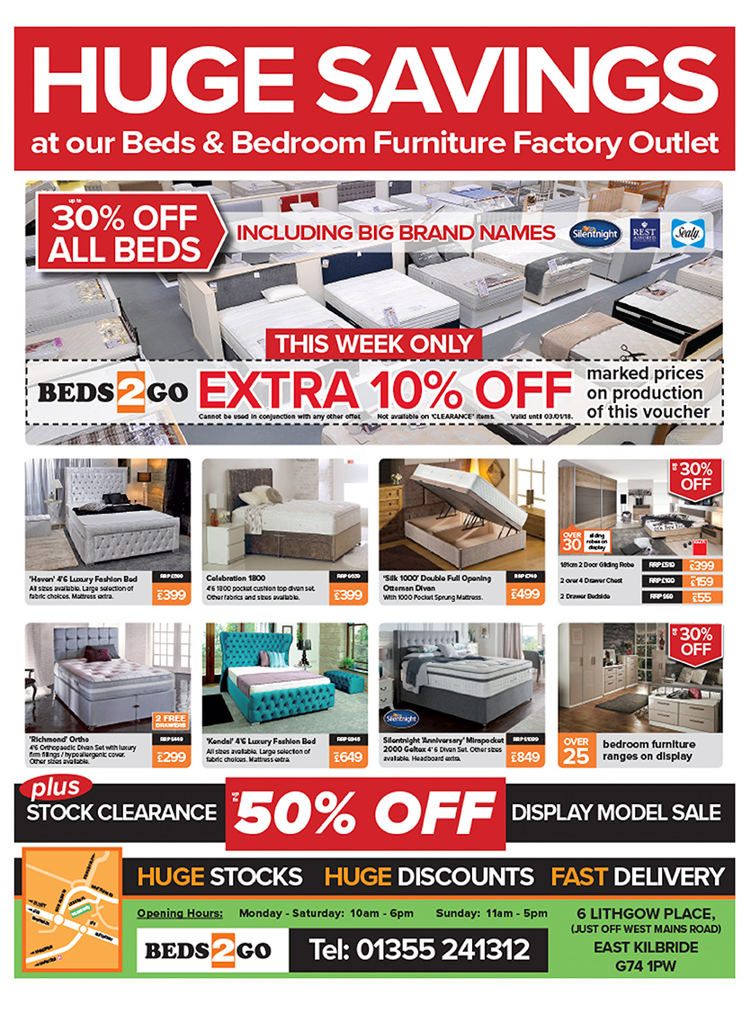 Beds2Go Press Advert Design - NINEDESIGN